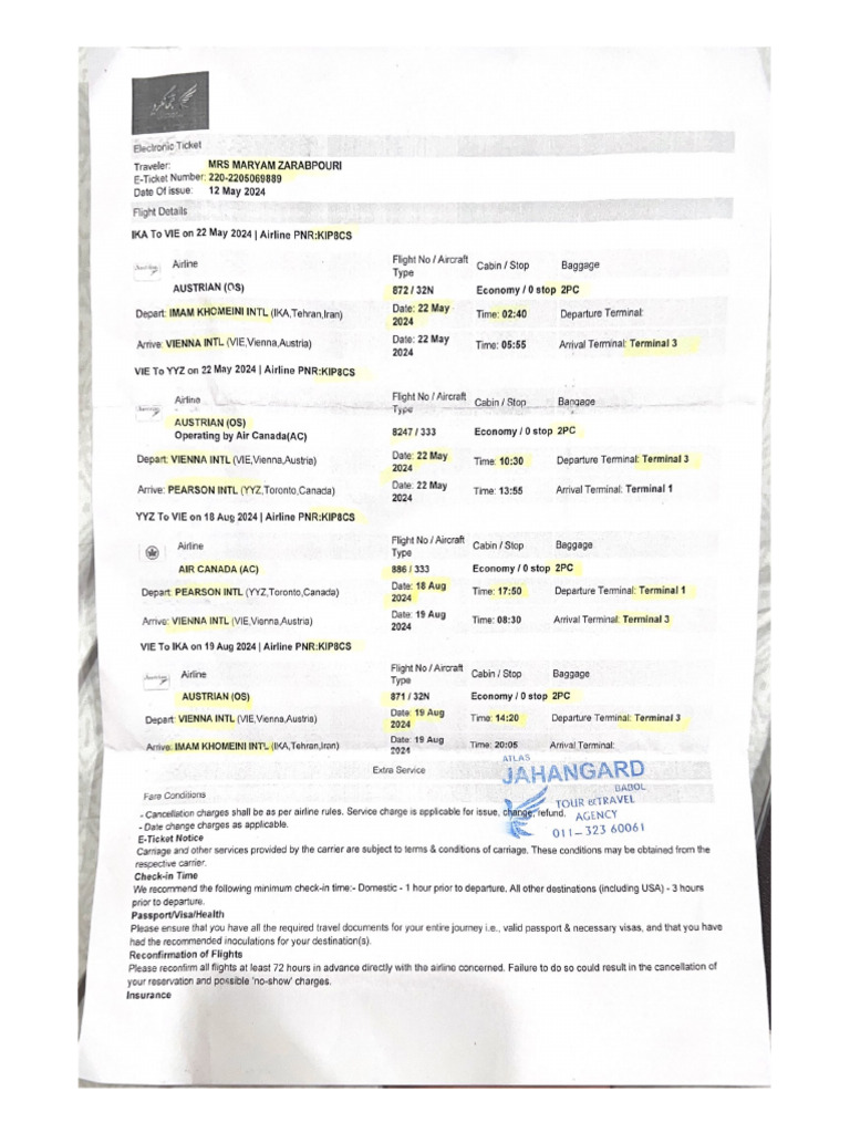 Electronic Ticket | PDF