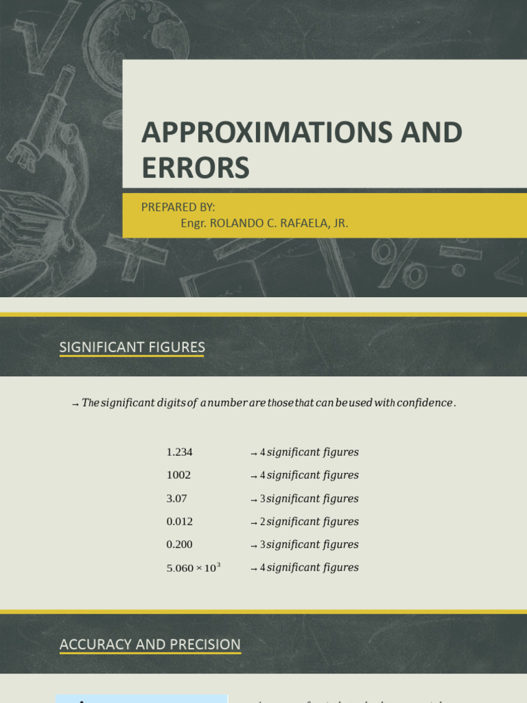 03 Approximations And Errors Pdf Accuracy And Precision Applied