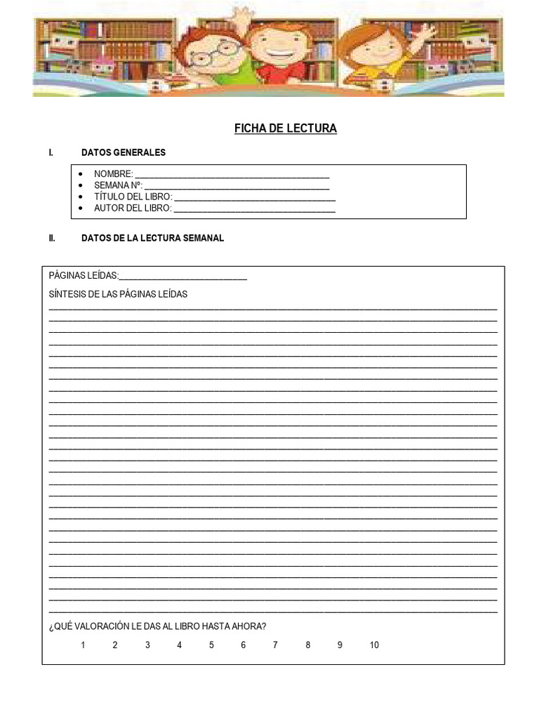 Ficha de Lectura - Plan Lector | PDF | Escritura