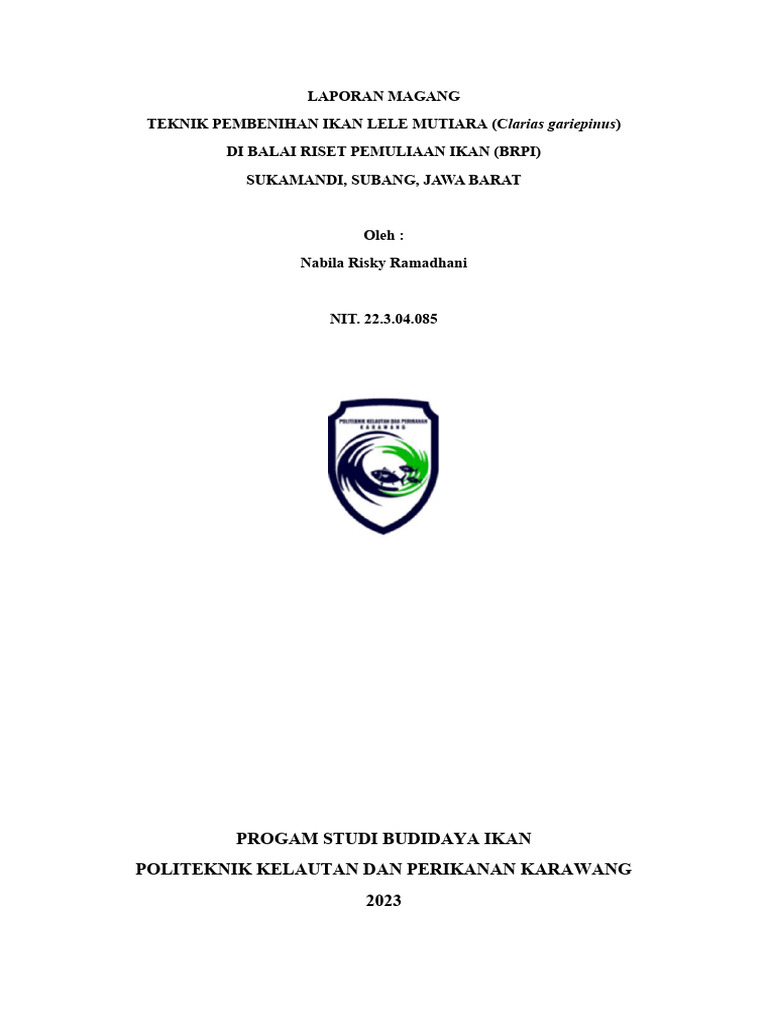 Teknik Budidaya Lele Mutiara di BRPI | PDF
