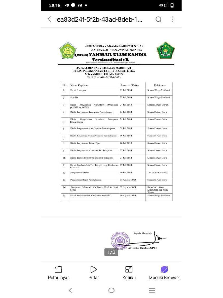 Jadwal Rencana IKM | PDF
