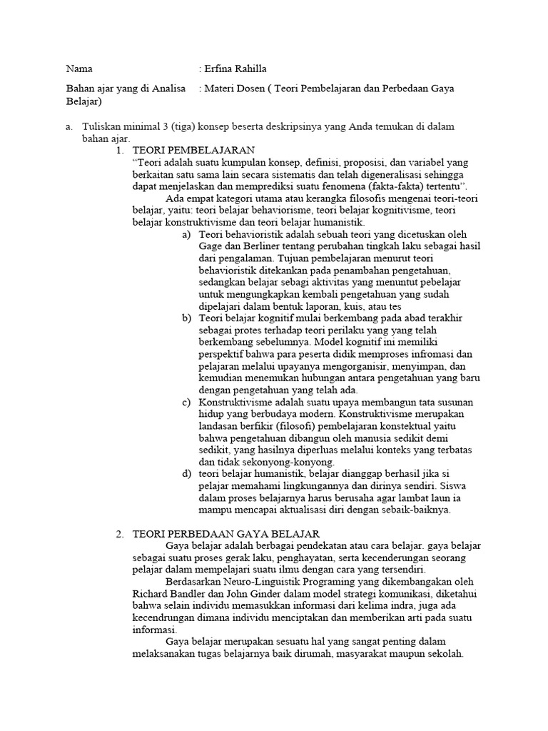Analisis Bahan Ajar KB 1 PPG PAI | PDF