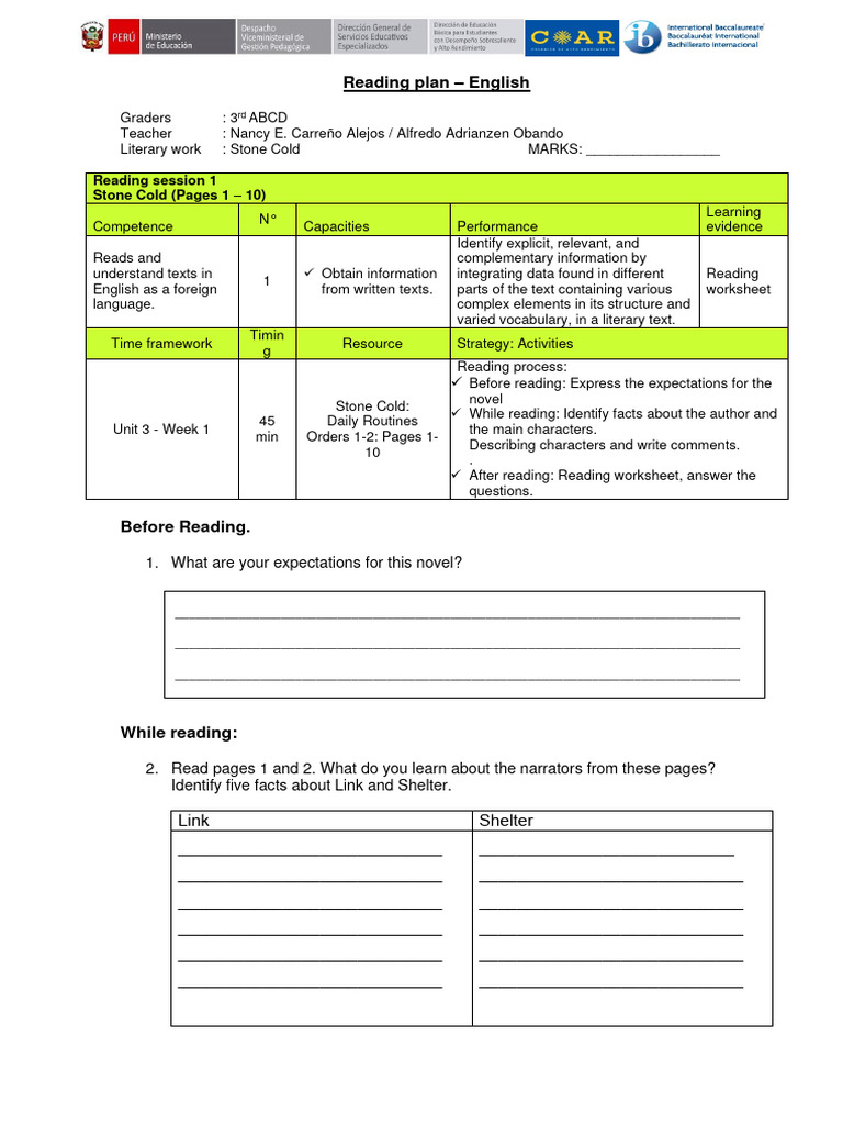Reading Session 1 - STONE COLD | PDF | Cognition | Human Communication