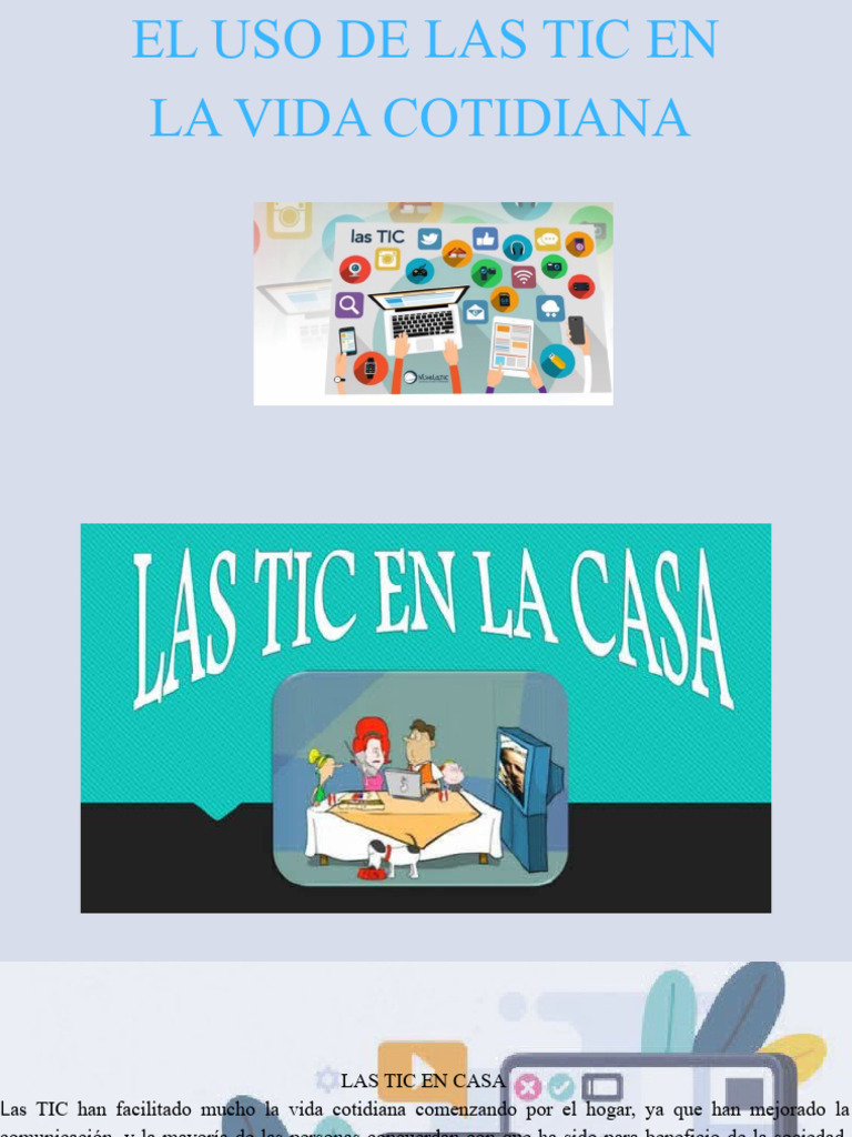El Uso de Las TiC en La Vida Cotidiana | PDF | Tecnología de ...