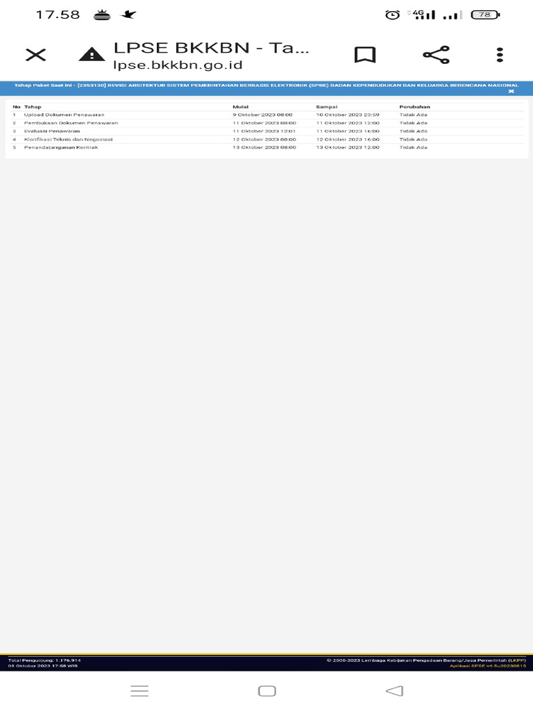 Jadwal Lelang Di LPSE | PDF