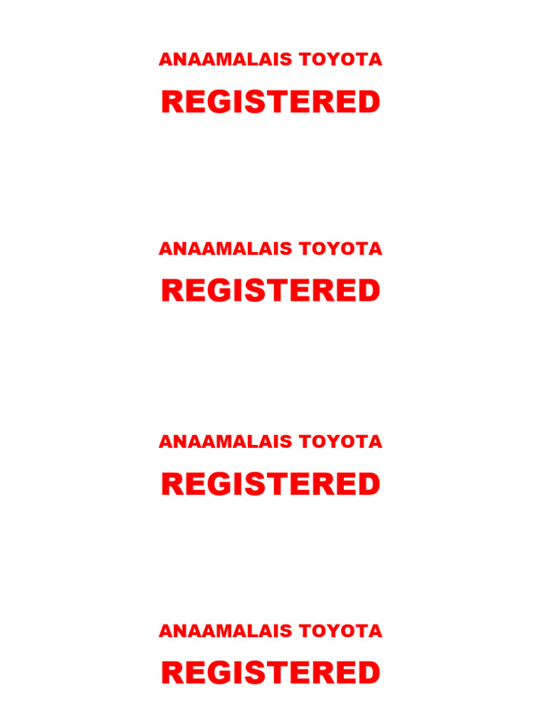 Anaamalais Toyota | PDF