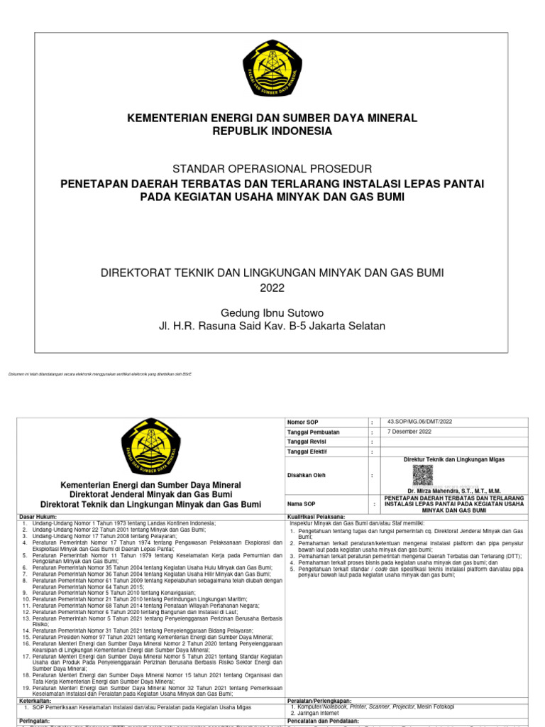 G. Sop Penetapan Daerah Terbatas Dan Terlarang (DTT) | PDF