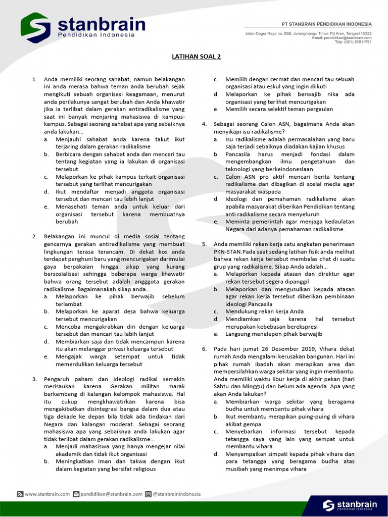 19 - Latihan Soal TKP 2 - Soal | PDF