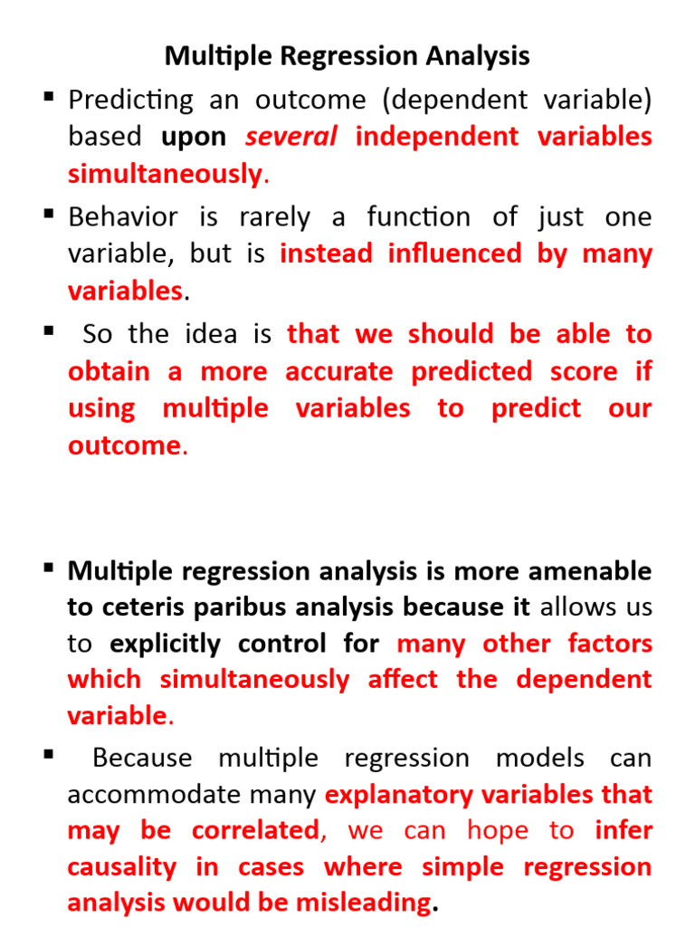 Chapter 4 - Multiple Regression Analysis | PDF | Regression Analysis | Dependent And Independent ...