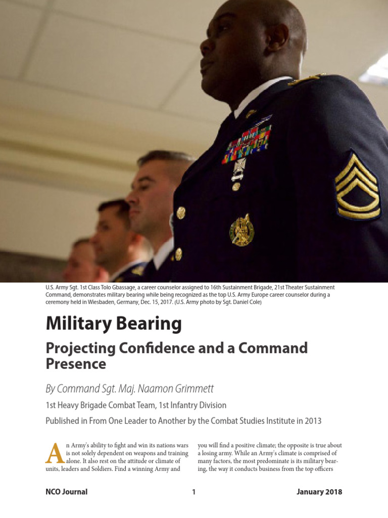 Military-Bearing | Download Free PDF | Non Commissioned Officer | Sergeant