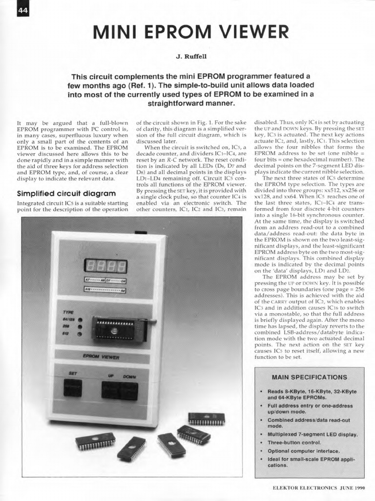 Mini EPROM Writer | PDF | Computing | Computer Science