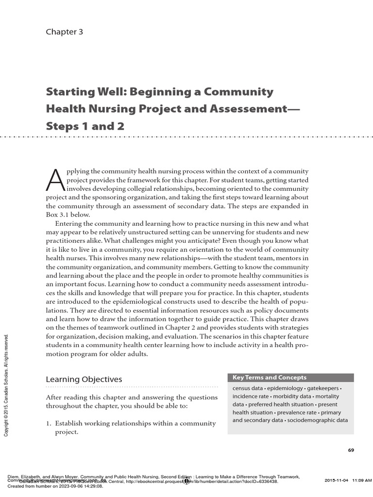 Chapter 3 | PDF | Community | Nursing