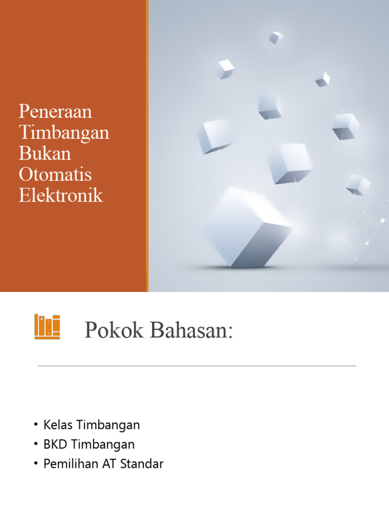 Klasifikasi dan BKD Timbangan | PDF