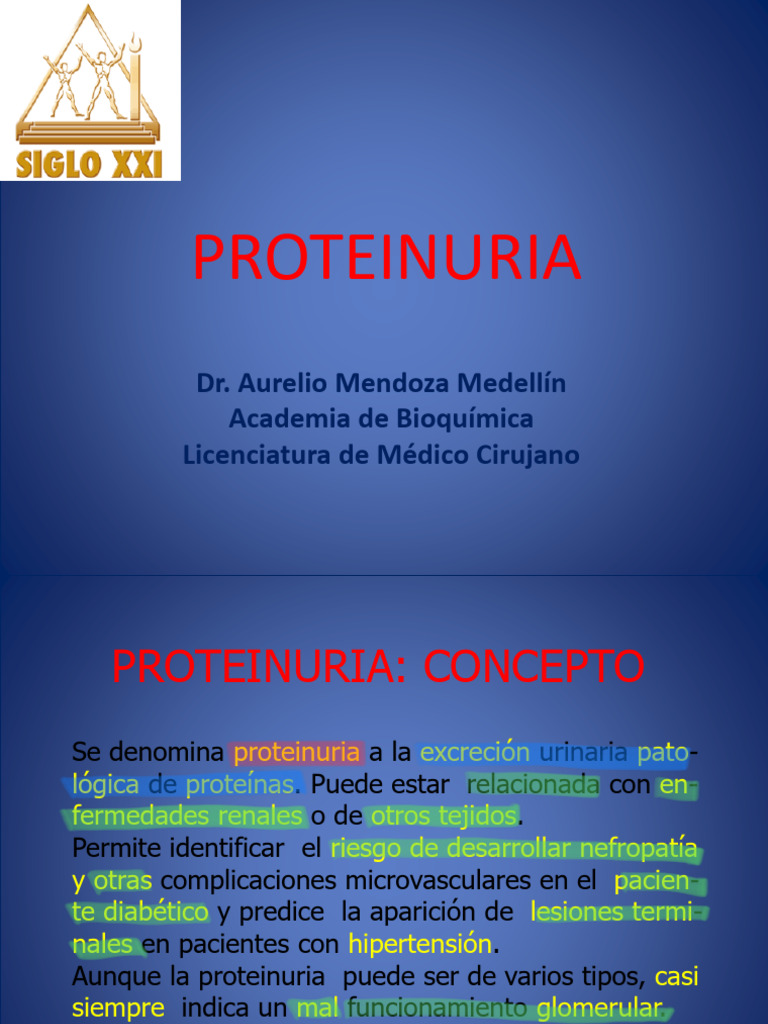 Proteinuria Siglo Xxi | PDF | Edema | Sistema urinario