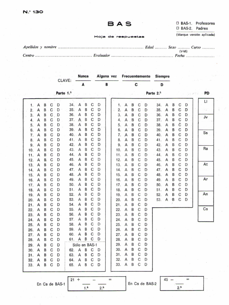 BAS Hoja Resp 1 | PDF