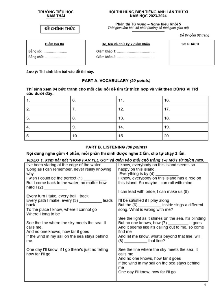GRADE 5 PAPER | PDF | Zoology