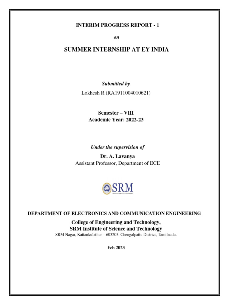 Interim Progress Report - 1 | PDF | Oracle Corporation | Cloud Computing