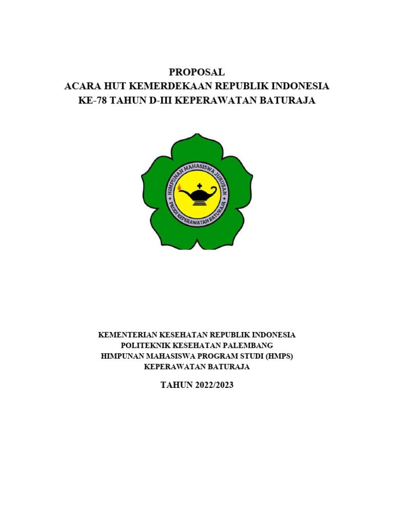Proposal HUT RI Ke-78 Keperawatan Baturaja | PDF