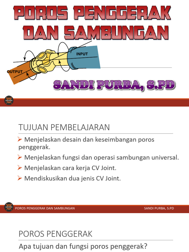 Materi Pspt-Drive Shaft | PDF