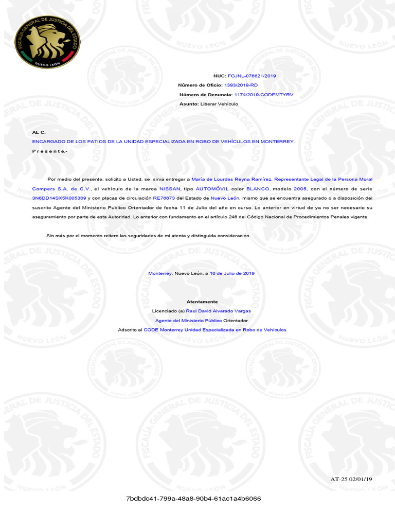 Número de Oficio | PDF | Gobierno