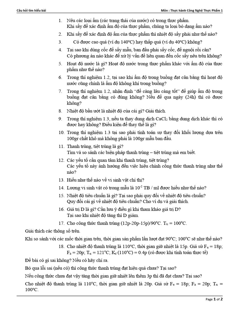 TH CNTP 1 - Cauhoi | PDF