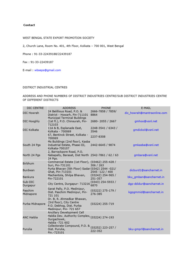 Dic Export Offices | PDF