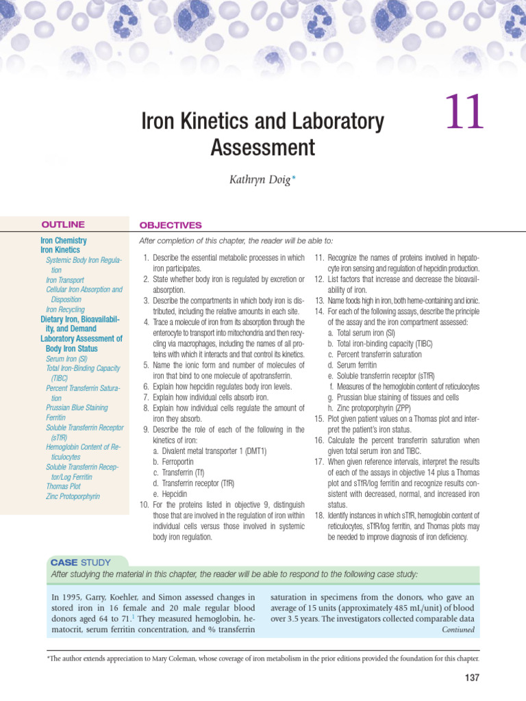 Iron Kinetics and Metabolic Regulation | PDF | Iron | Cell Biology