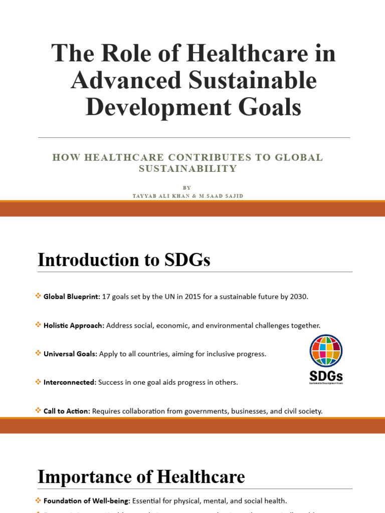 The Role of Healthcare in Advanced Sustainable Development | PDF ...
