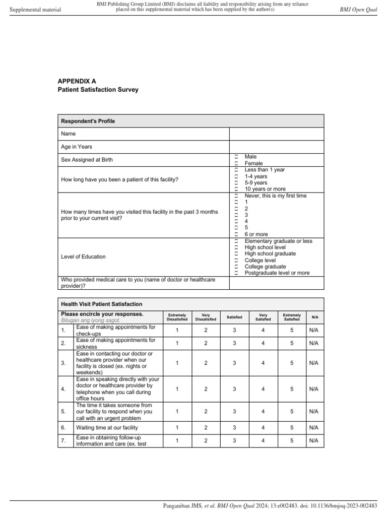 Health Care Questionnaire | PDF | Health Care | Patient