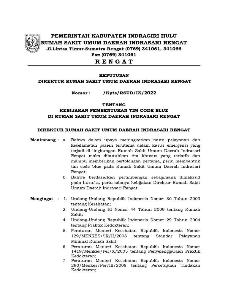 SK Tim Code Blue | PDF