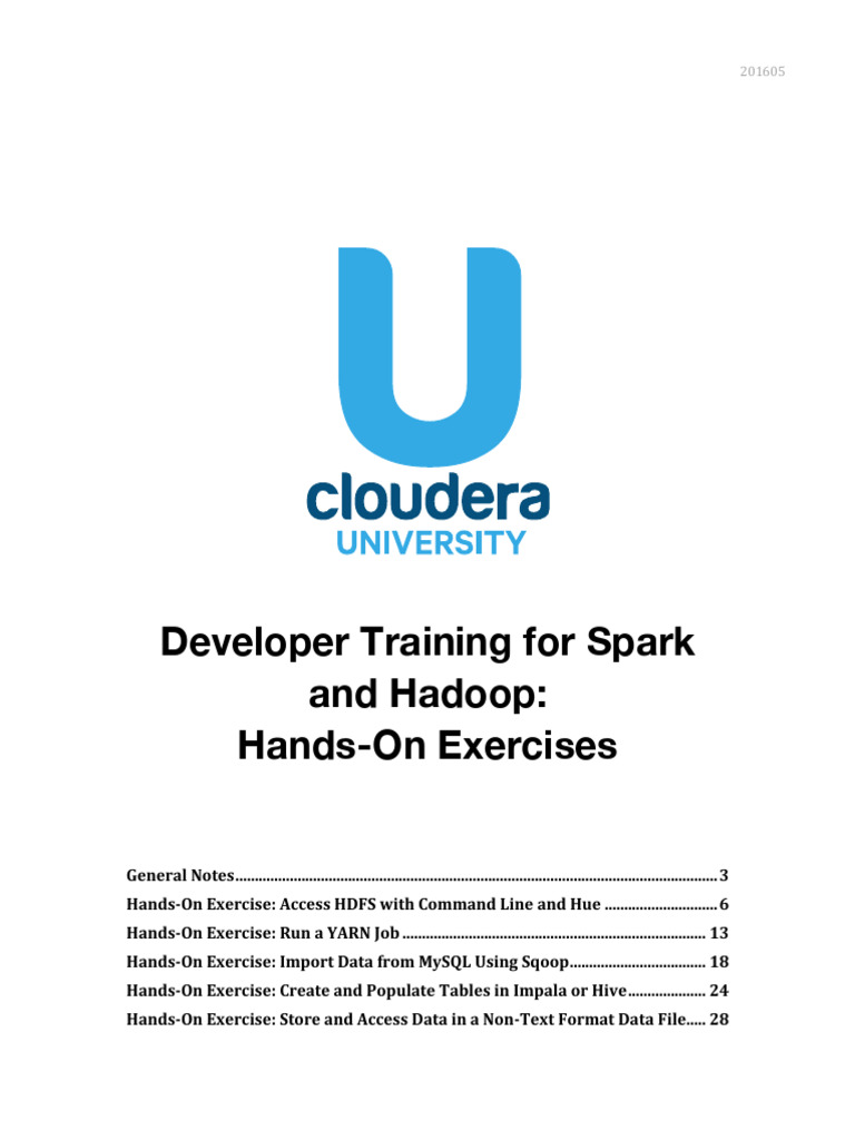 Devsh 201605 Student Exercisemanual | PDF | Apache Hadoop | Computer Cluster