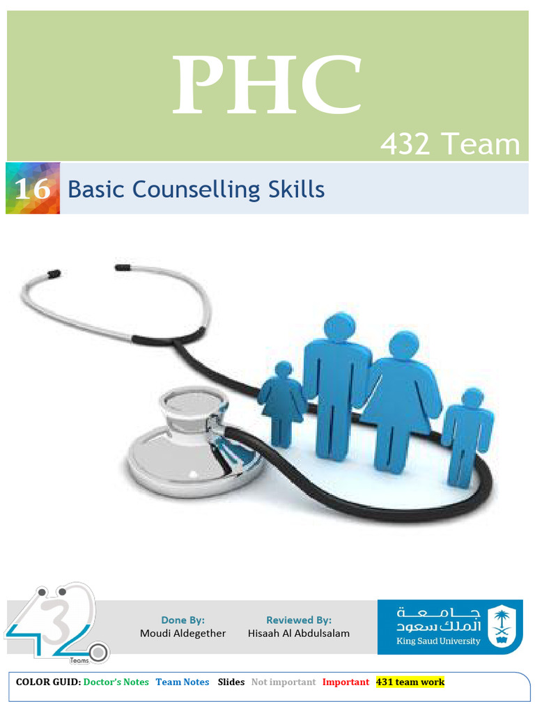 Lecture 16 - Basic Counseling Skills | PDF | Psychotherapy | Feeling