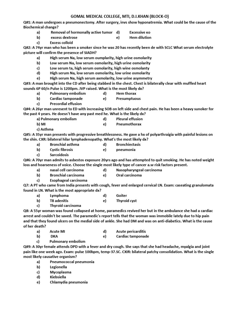 GMC Block-O | PDF | Congenital Heart Defect | Heart