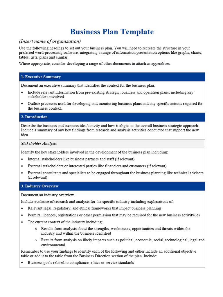 BSBOPS601 Project 1 - Business Plan Template | PDF | Marketing | Business