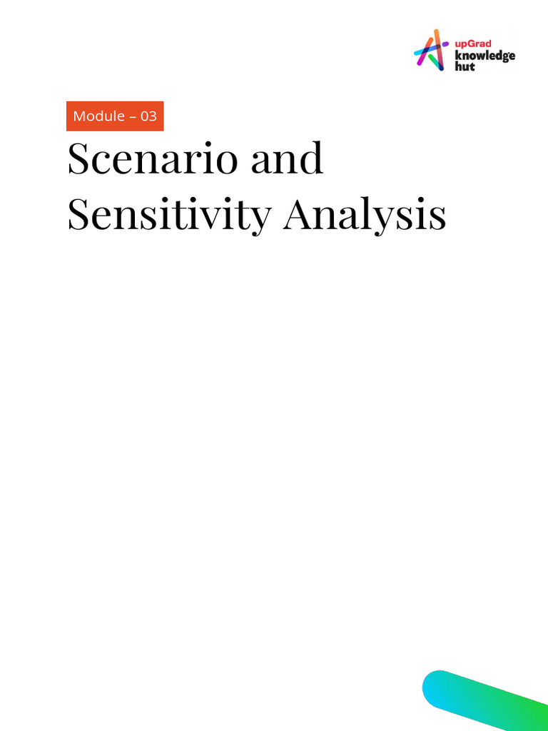 Scenario and Sensitivity Analysis - Reading Material | PDF | Interest | Sensitivity Analysis