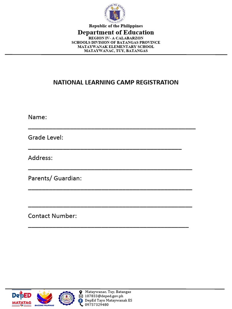 NLC Registration Form | PDF