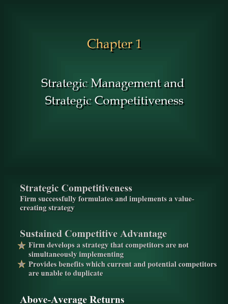 Chapter 1 | PDF | Strategic Management | Competitive Advantage