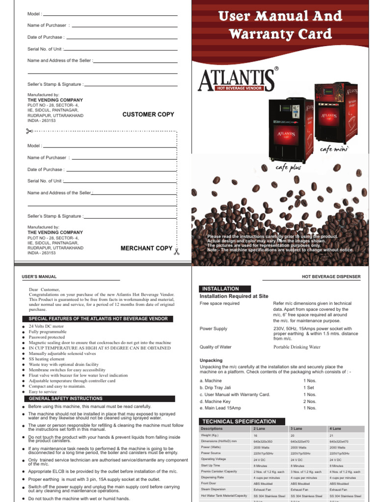 Atlantis Cafe Mini | PDF | Power Supply | Fuse (Electrical)