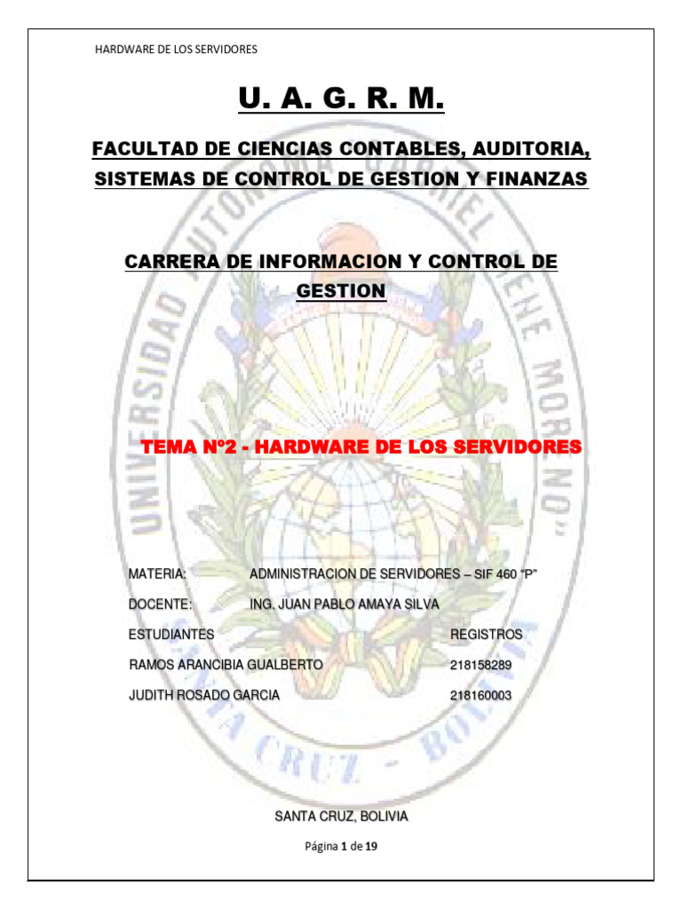 Tema 2 - Hardware de Los Servidores | PDF | Servidor (Computación) | Modelo cliente-servidor