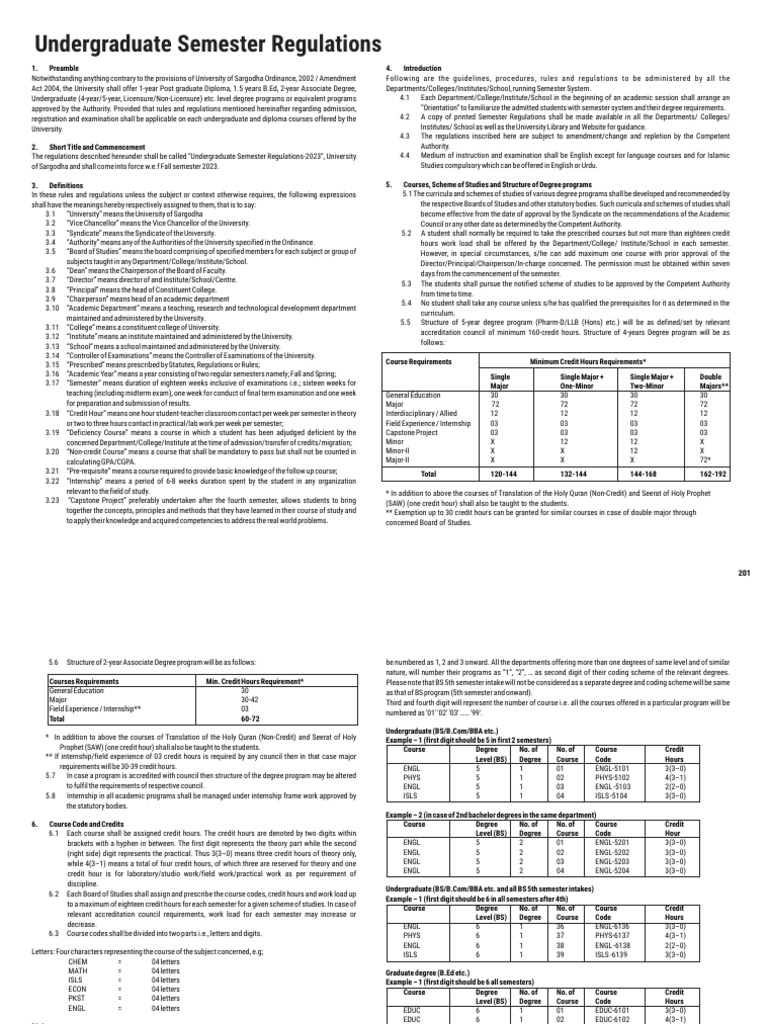University of Sargodha Grading System | PDF | Academic Degree | Course ...