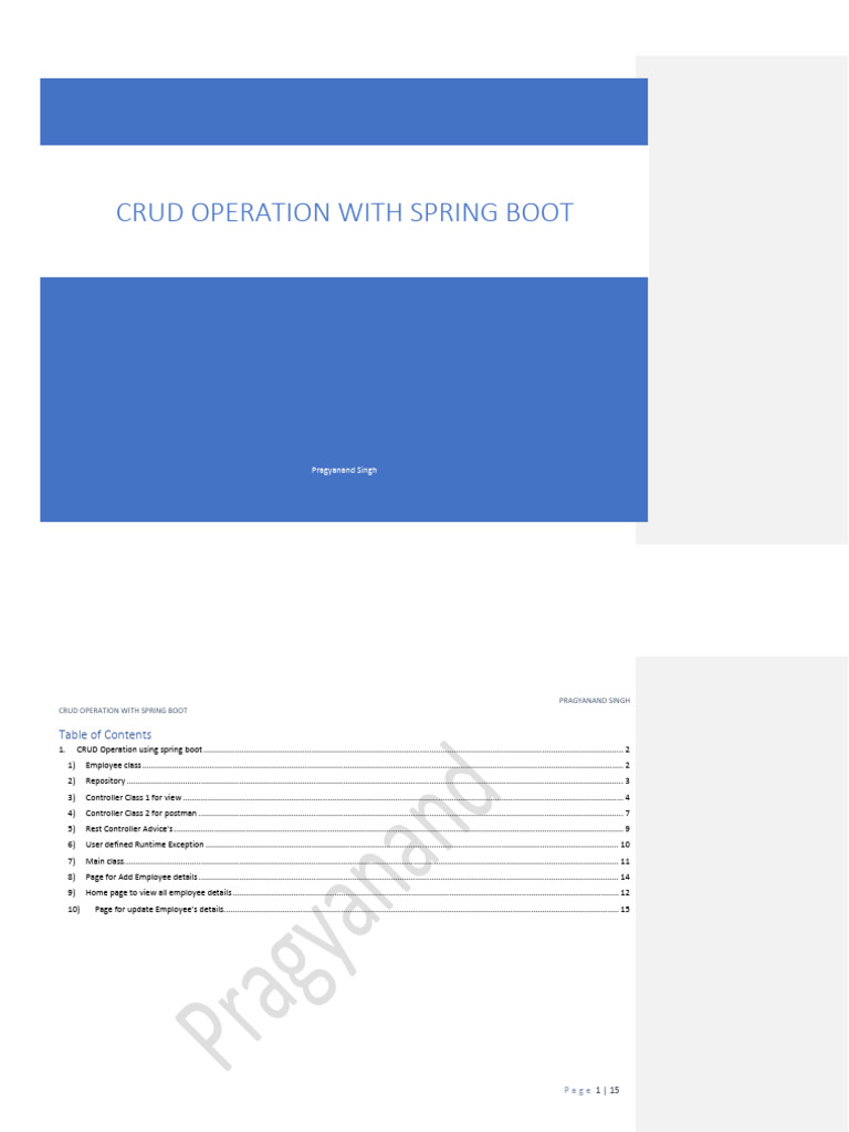 CRUD Operation using spring boot | Download Free PDF | Software Engineering | Software