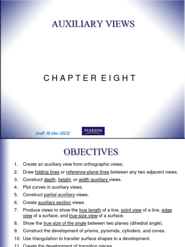 ppt08 (Auxiliary Views) - MDF | PDF | Technical Drawing | Ellipse