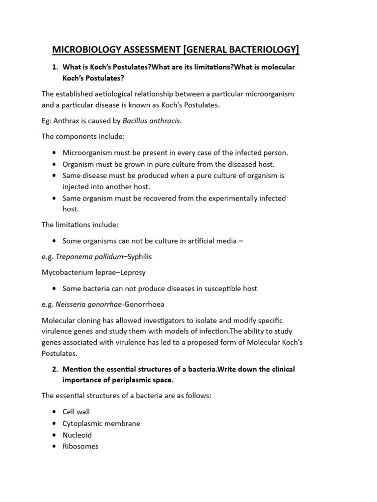 Microbiology Assessment: Bacteriology Insights | PDF | Multiple Drug ...