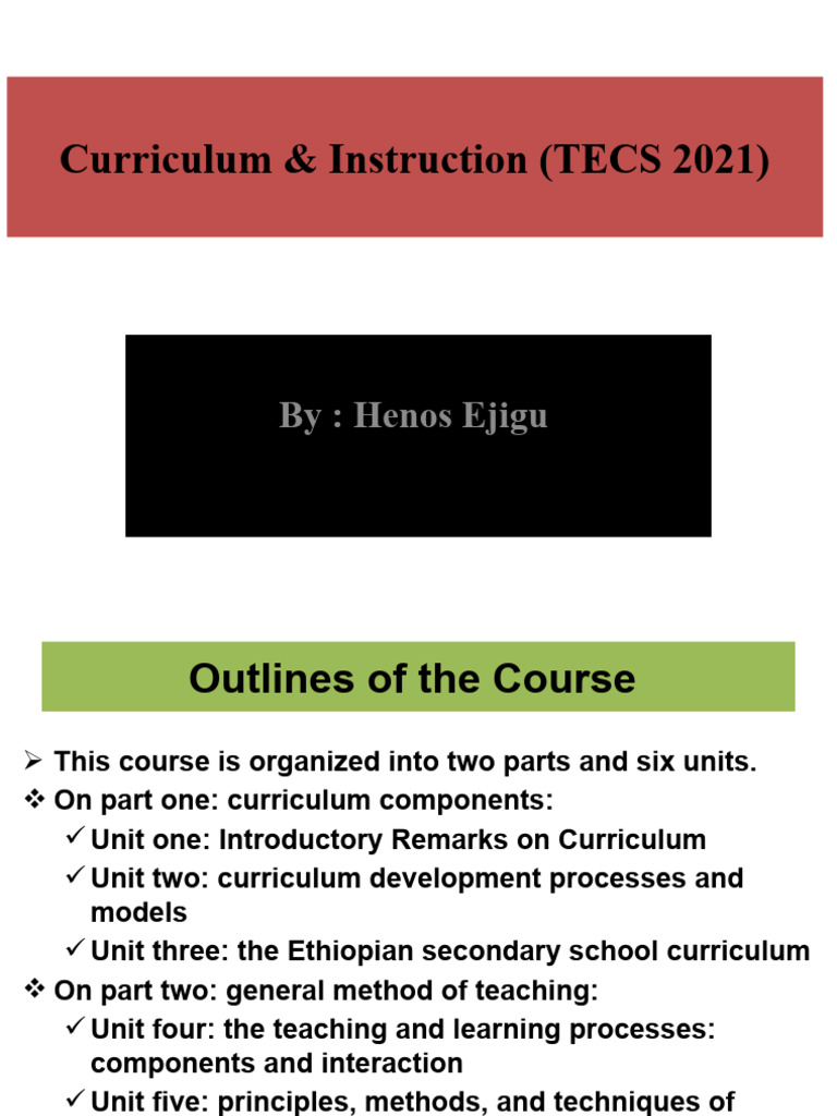 Curriculum & Instruction Overview 2021 | PDF | Curriculum | Idealism