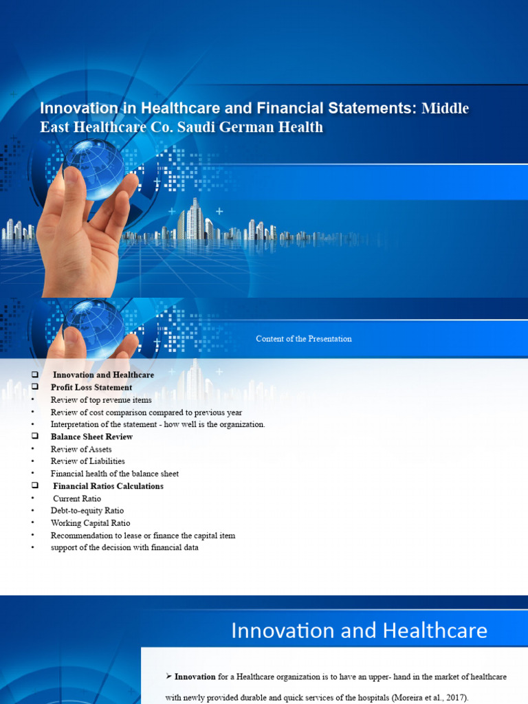 Innovation in Healthcare and Financial Statements 2 | PDF | Balance ...