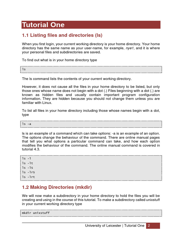 Linux Tutorial 2 2 | PDF | Computer File | Source Code