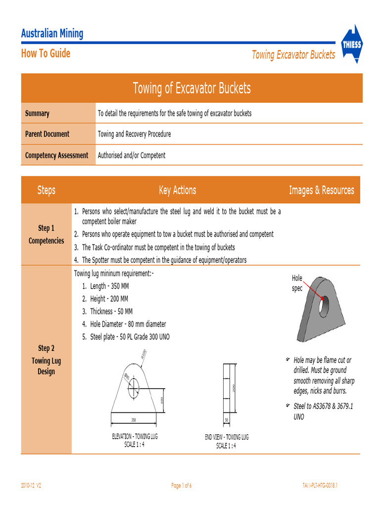 Excavator Bucket Towing Guide | PDF | Personal Protective Equipment | Truck