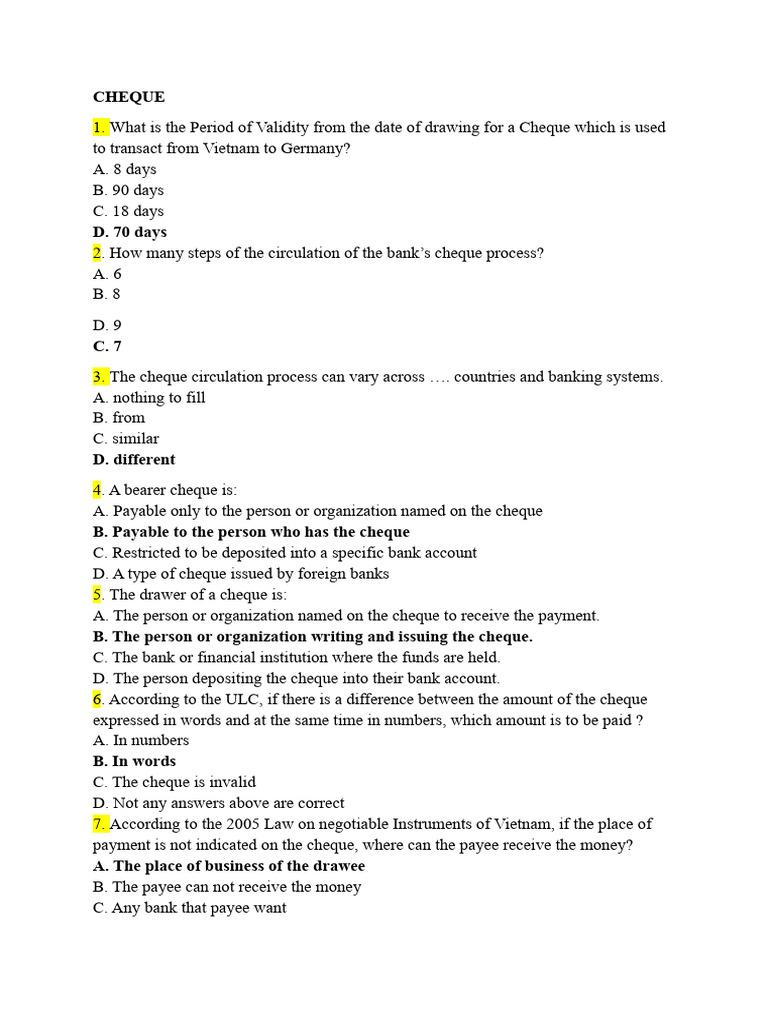 TN TTQT Các Nhóm | PDF | Cheque | Payments