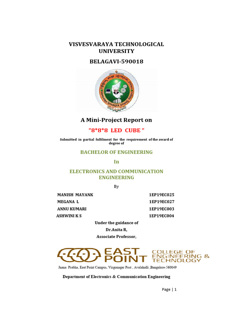 Projecyt Report | PDF | Light Emitting Diode | Microcontroller