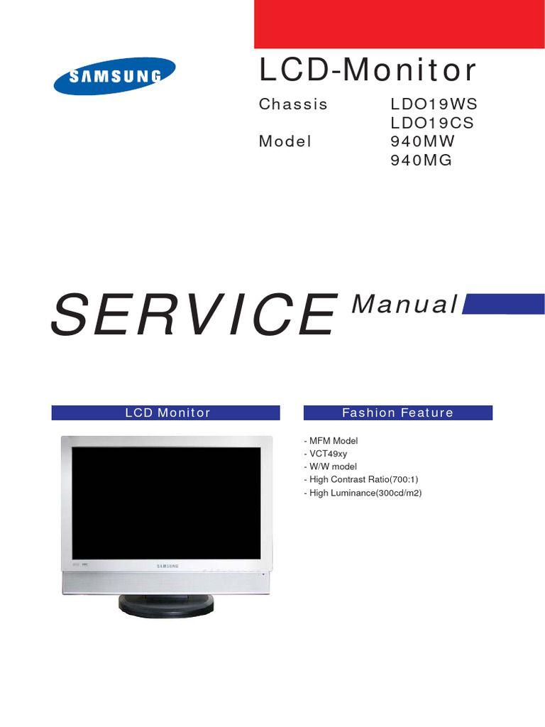 Samsung Monitor 940MW | PDF | Electrostatic Discharge | Electrical ...